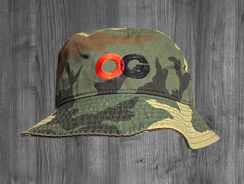 OG BUCKET HAT. WOODLAND CAMO / RED & BLACK – Vandal-A.com