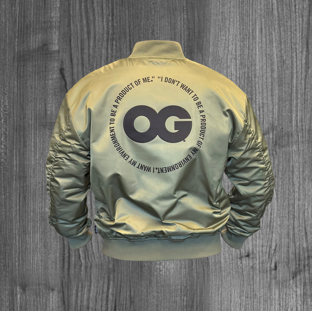 OG CREST BOMBER JACKET. OLIVE – Vandal-A.com