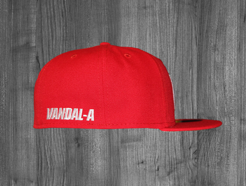 OG 59/50 FITTED HAT. RED / WHITE – Vandal-A.com